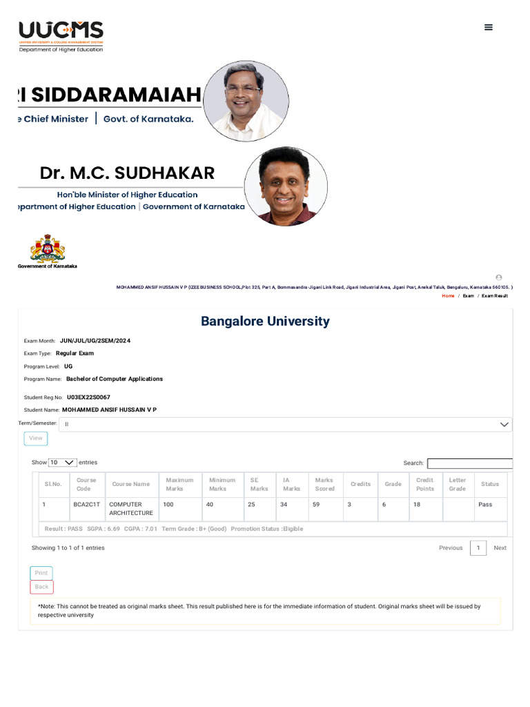UUCMS - Unified University College Management System | PDF ...