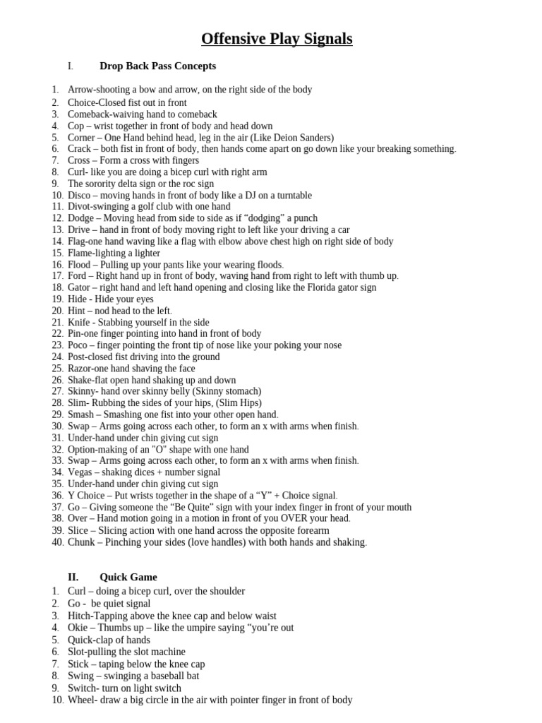 Offensive Signals | PDF | Hand | Limbs (Anatomy)