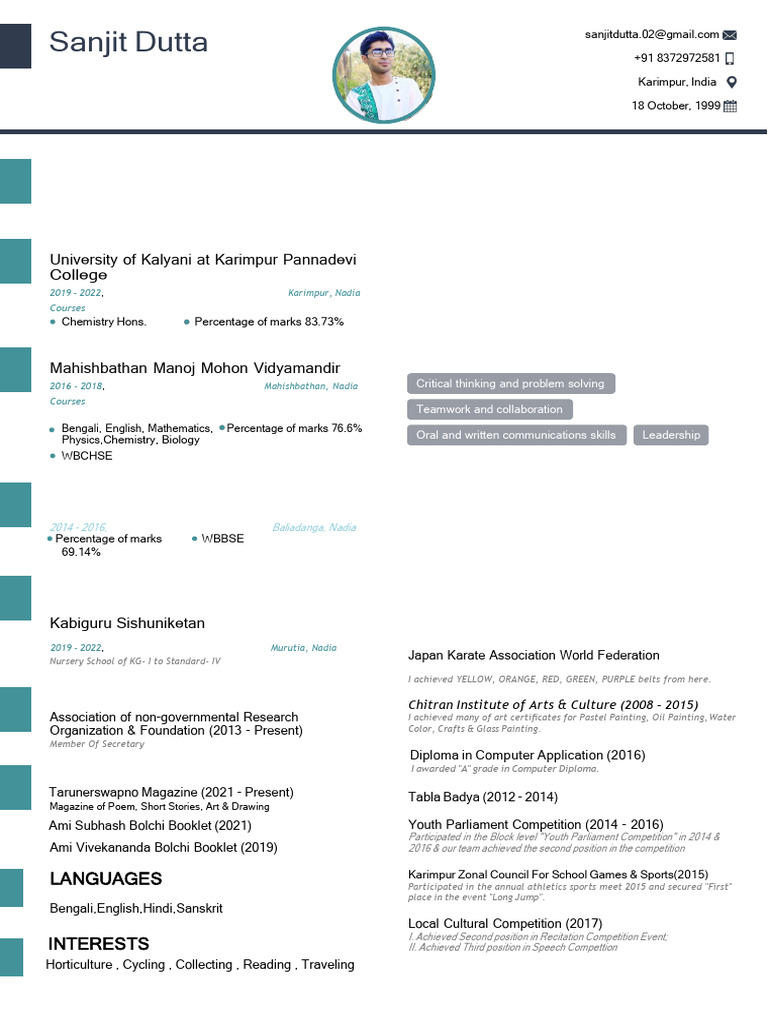 Sanjit Dutta CV | PDF