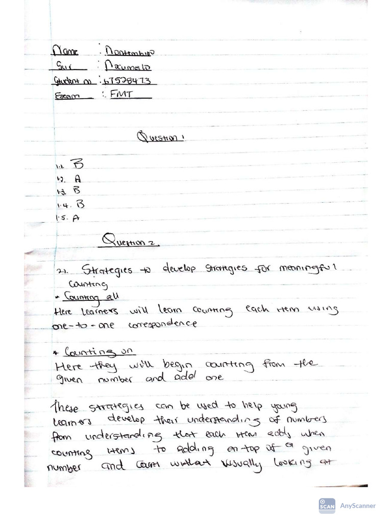 FmT3701 Exam Script | PDF