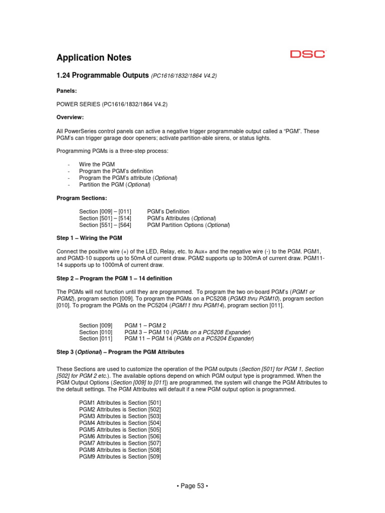PowerSeries PGM Programming Guide | PDF | Electricity | Computer Engineering