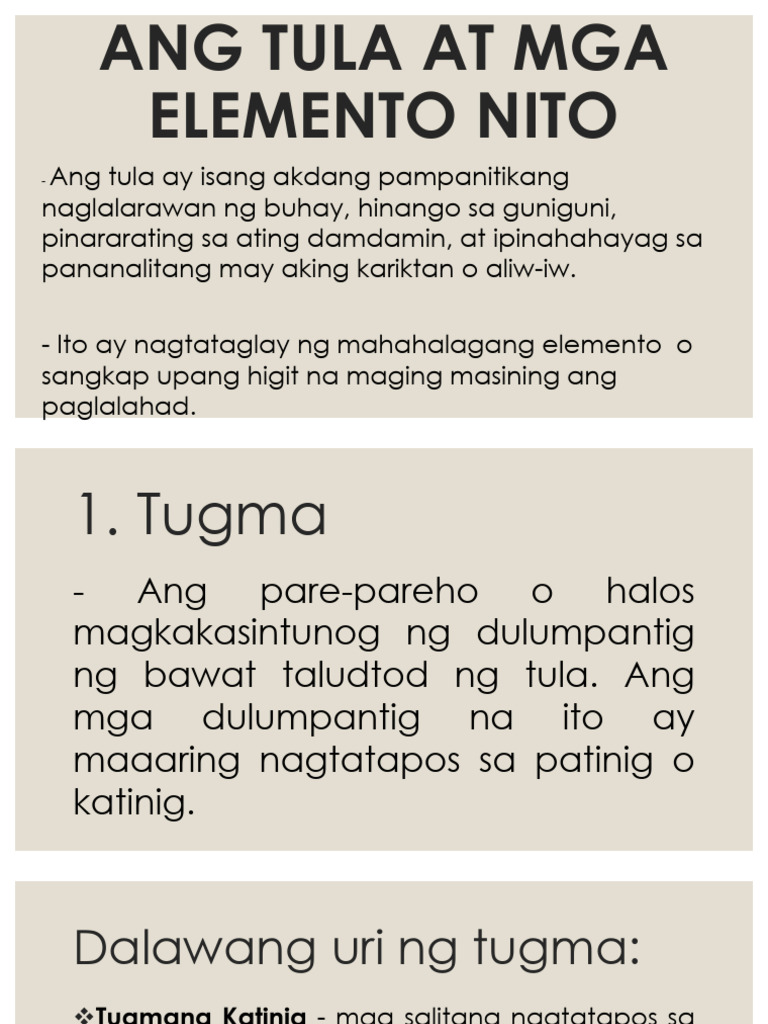 Jayrald National Elemento NG Tula | PDF