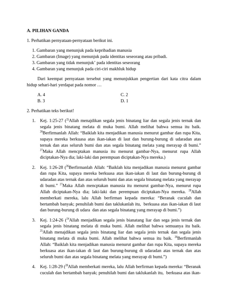 Soal Pas Ganjil 2023.2024 | PDF