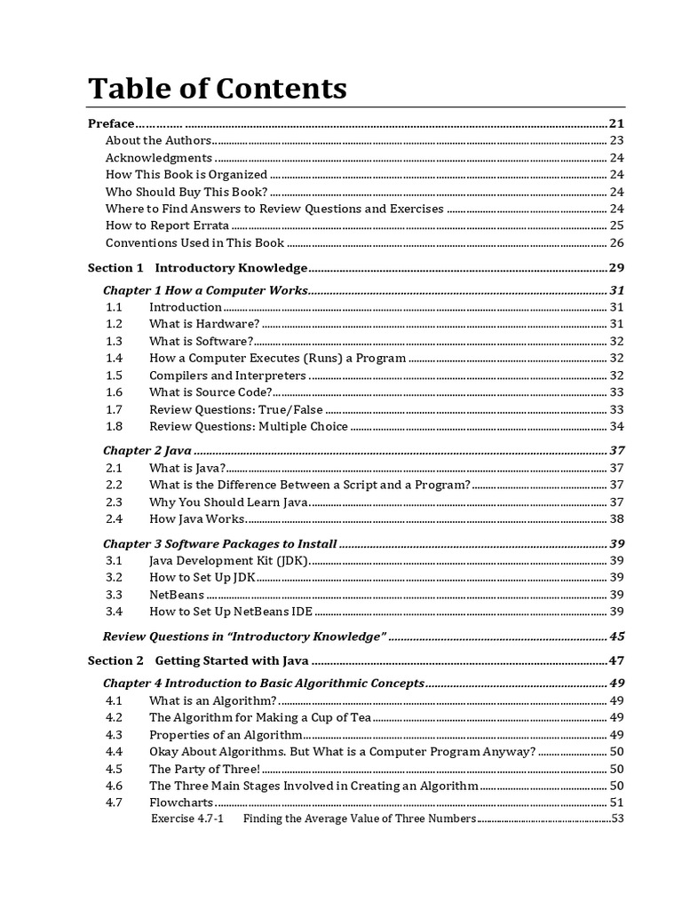 Java and Algorithmic Thinking For The Complete Beginner - TOC | PDF | Boolean Algebra | Teaching ...