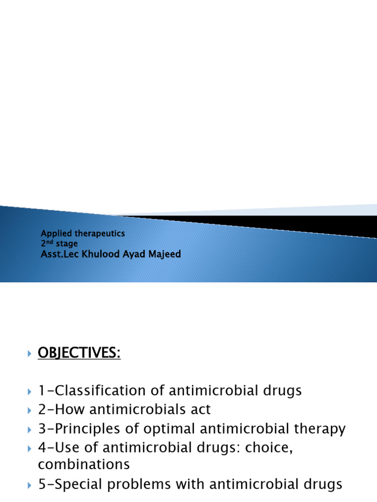Antimicrobial Used in Infectious | PDF | Antimicrobial Resistance ...