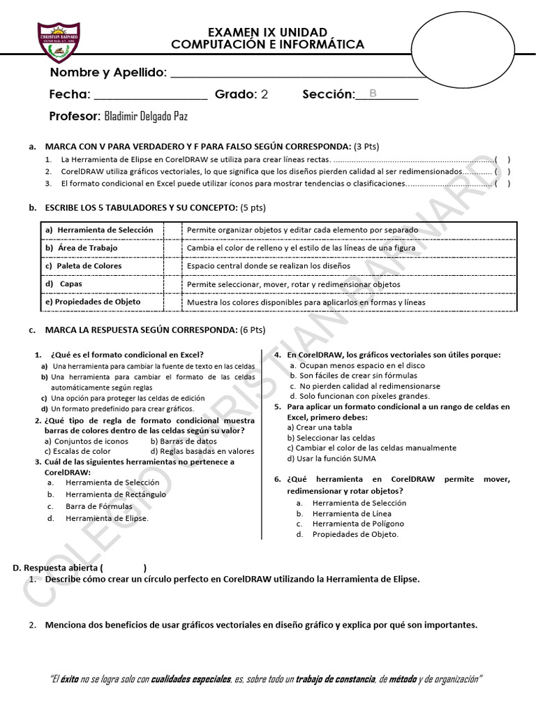 2 - Exam Ix-U-Segundo B | PDF | Informática