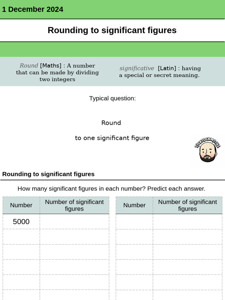 Rounding To Significant Figures | PDF | Mathematics | Arithmetic