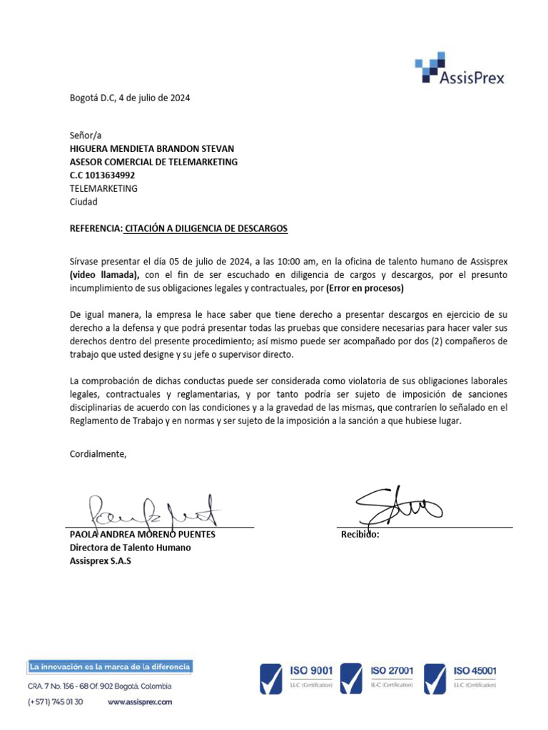 citacion-a-descargos-brandon-higuera0-pdf
