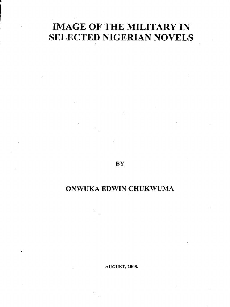 Image of The Military in Selected Nigerian Novels - Image of The ...