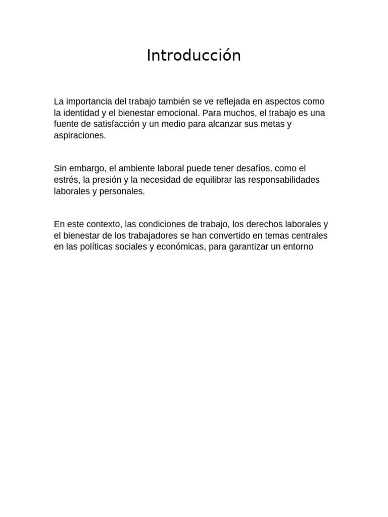 Introduccion Laboral) | PDF