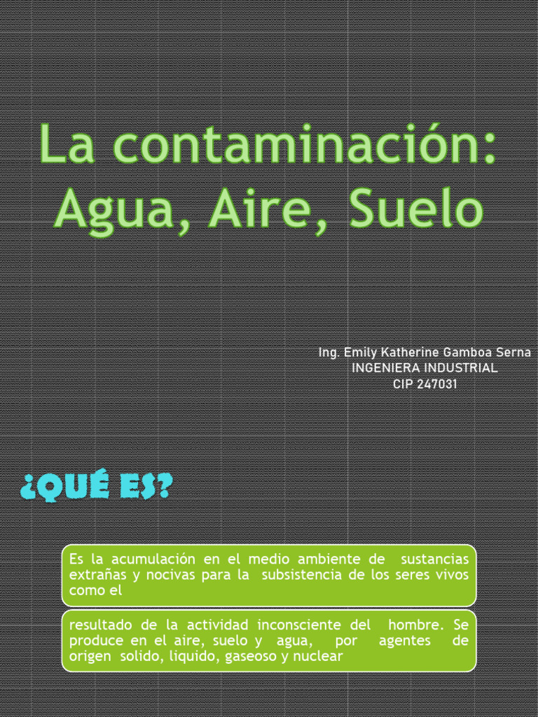 La Contaminacion Agua Suelo y Aire | PDF | Residuos | Contaminación