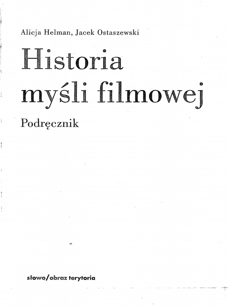 Helman A. - Historia Myśli Filmowej. Podręcznik | PDF