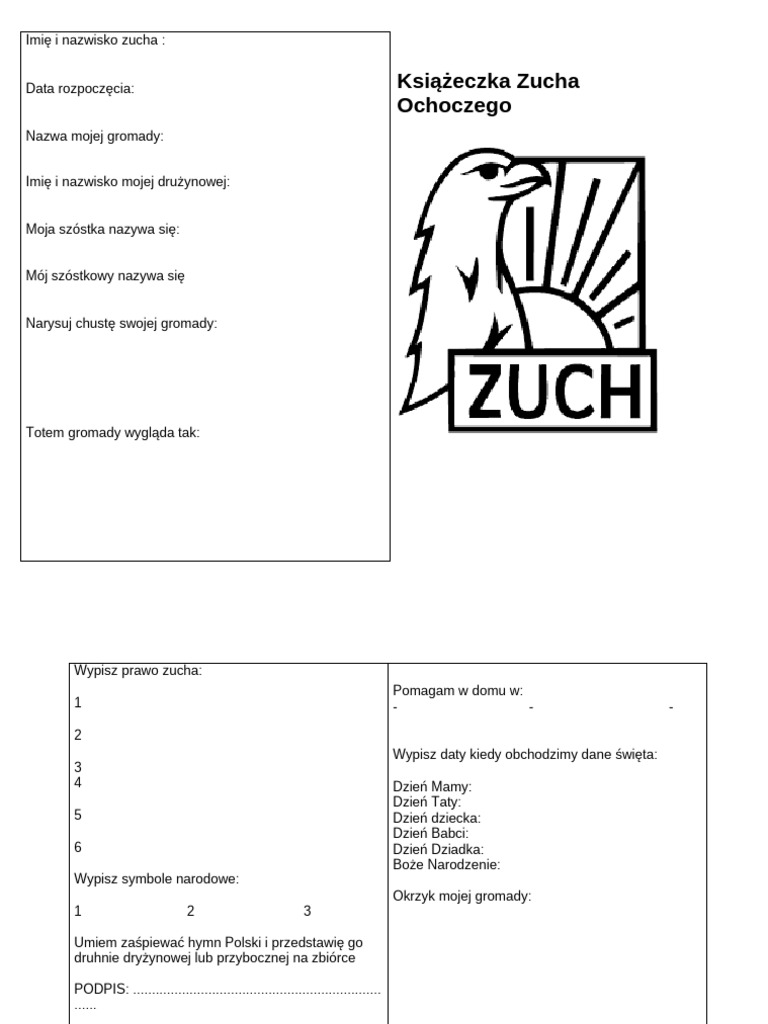 Karta Na Zuch Ochoczy 2 | PDF