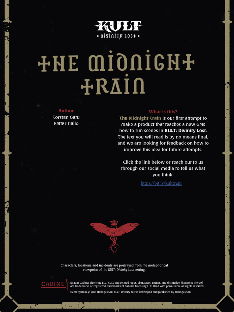 Midnight Train: A KULT GM Guide | PDF