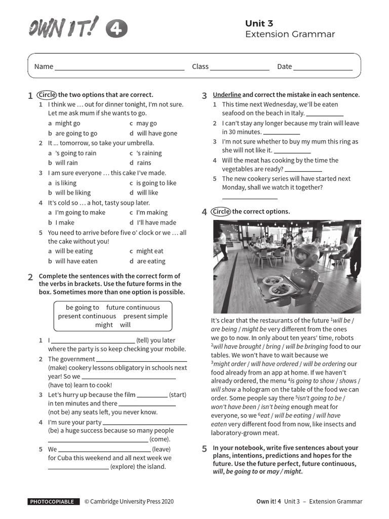 Extension Grammar Unit3 Without Answers | PDF | Grammar | Linguistics
