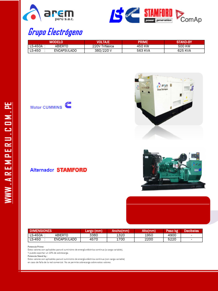 LS 450 Ficha Tecnica | PDF | Ingenieria Eléctrica | Electricidad
