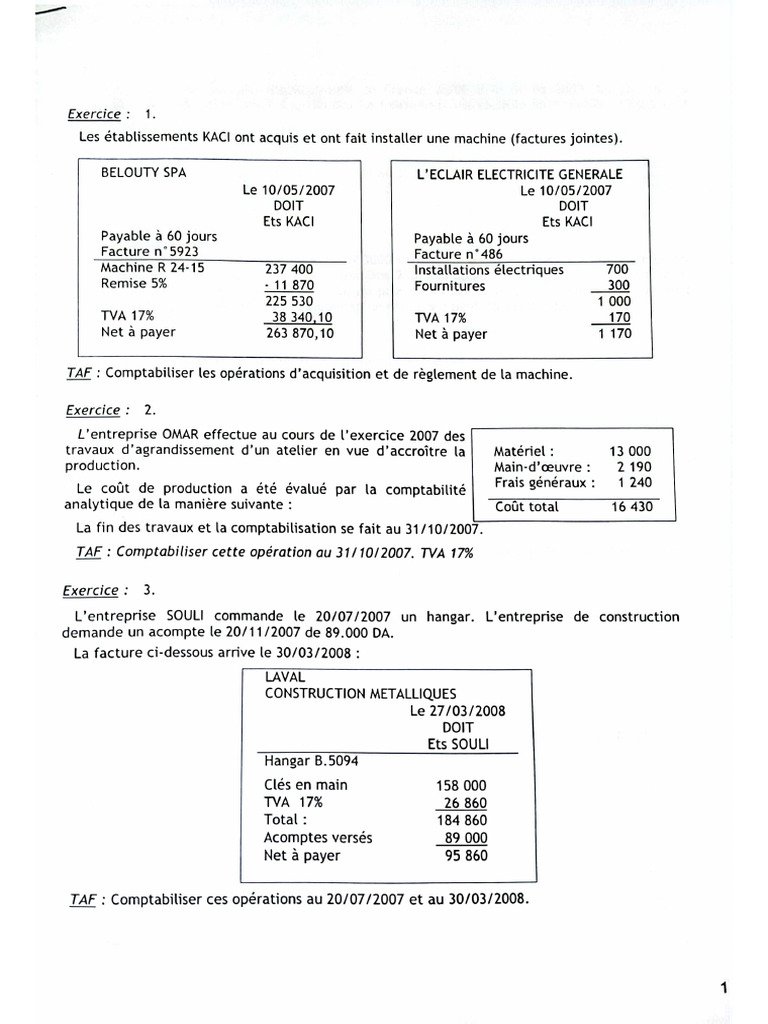 Série de Cours Comptabilité | PDF