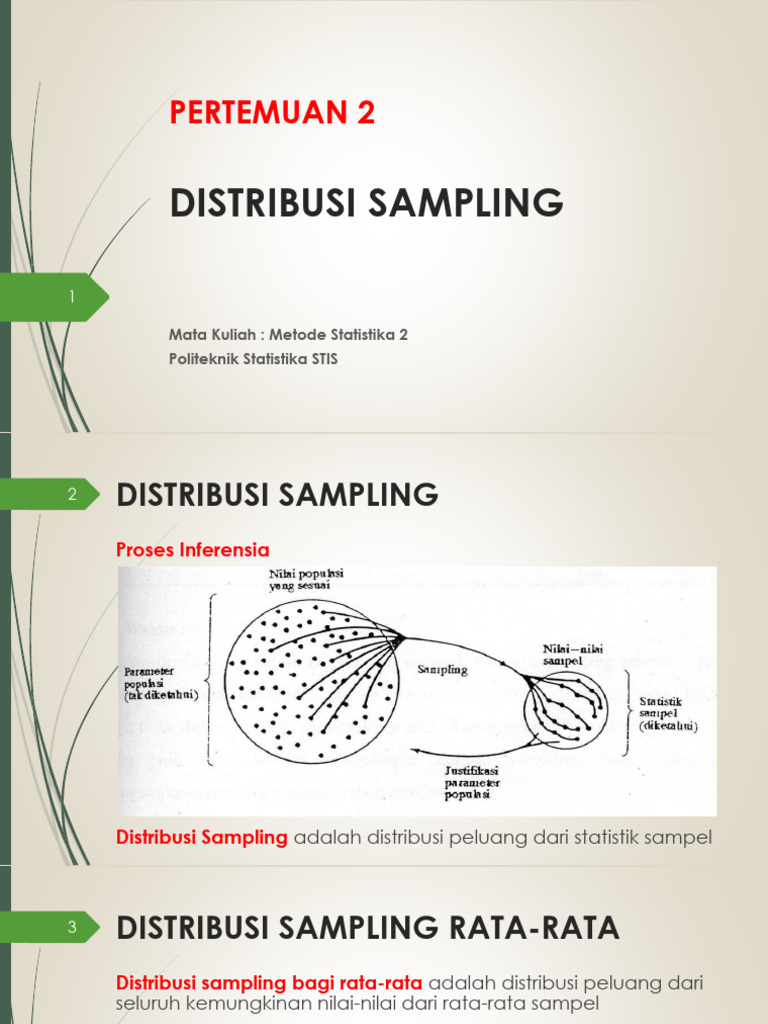 D3 - Metstat 2.2 - Distribusi Sampling | PDF