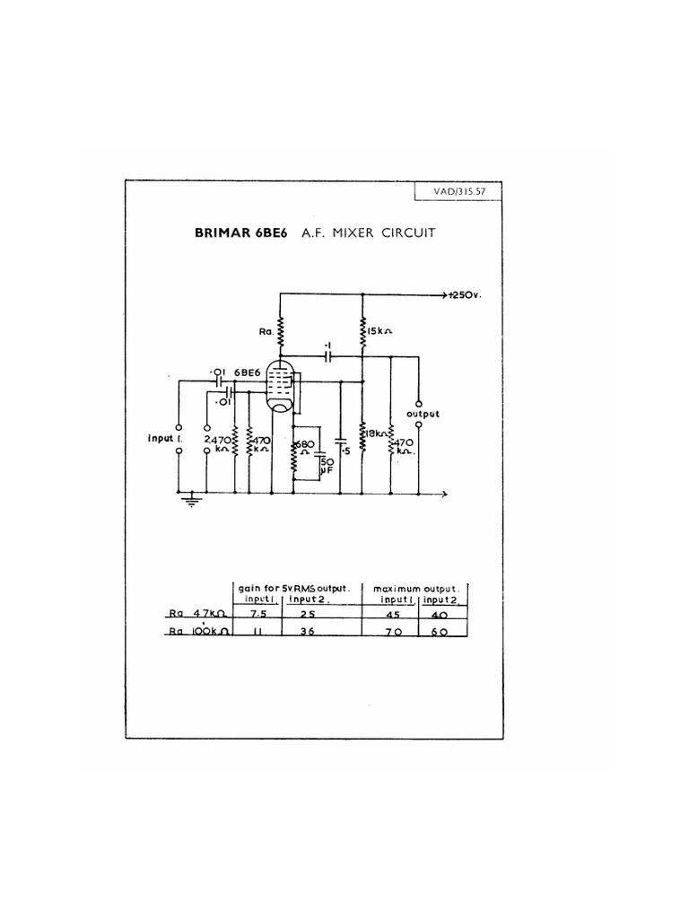 6BE6 Audio Mixer | PDF