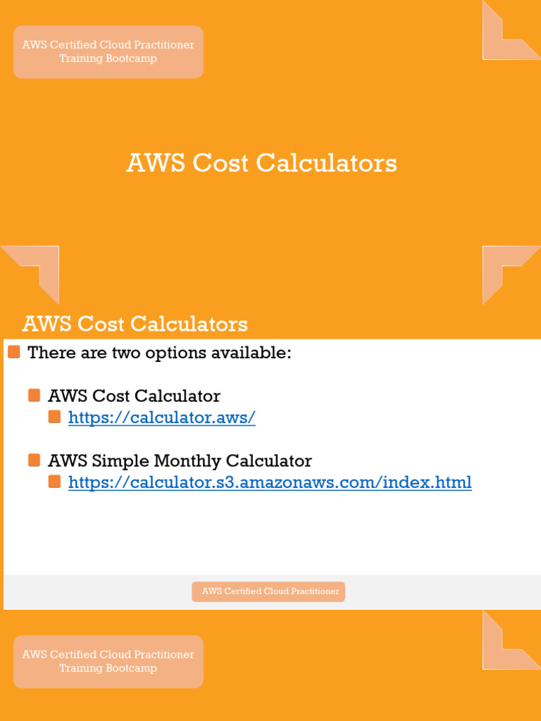 5.4 AWS Cost Calculators | PDF