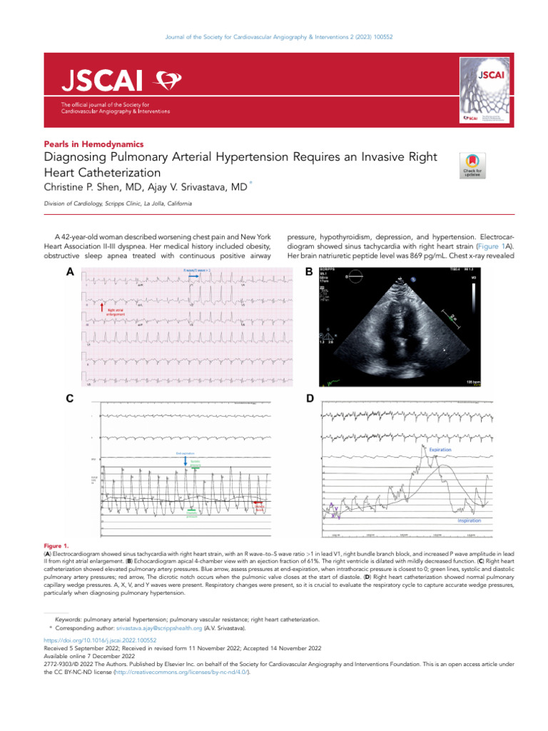 Diagnosing Pulmonary Arterial Hypertension Require | PDF | Heart | Diastole