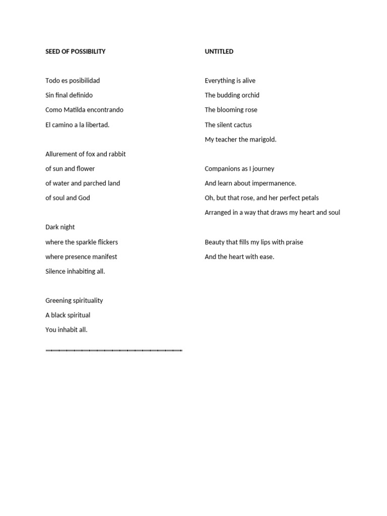 Psalm Seed of Possibility | PDF