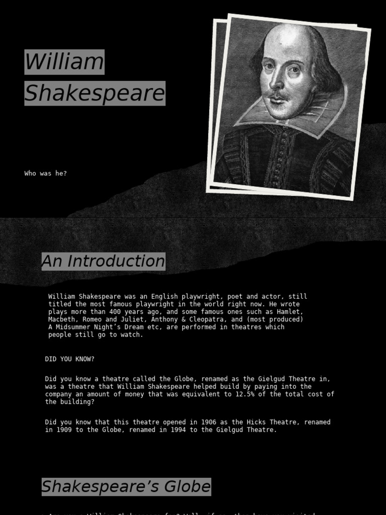 Introduction to William Shakespeare | PDF