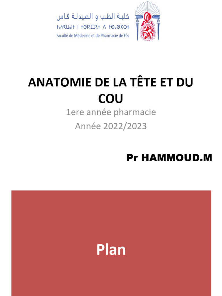 Anatomie de la tête et du cou en pharmacie | PDF | Cou | Thyroïde