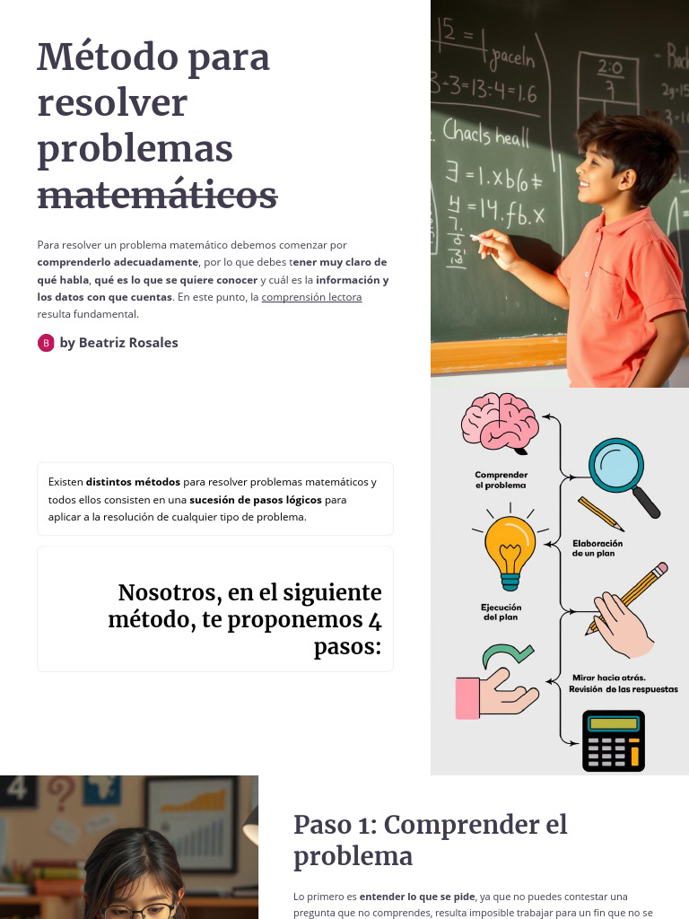 Metodo para Resolver Problemas Matematicos | PDF | Aprendizaje ...