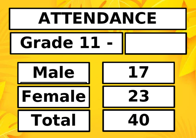Attendance Chart | PDF
