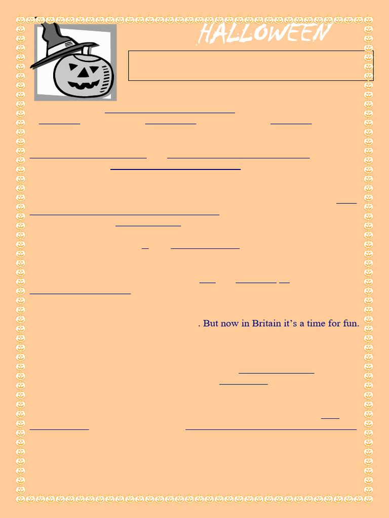 Reading Comprehension Halloween | PDF | Halloween | Trick Or Treating