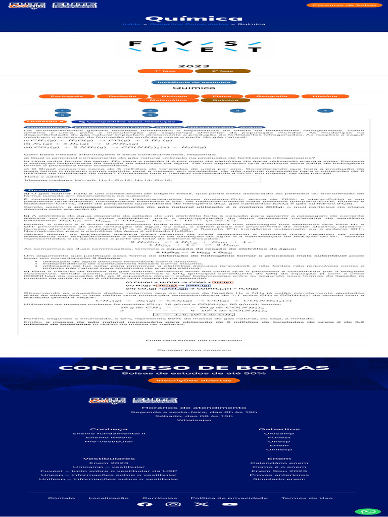 Gabaritos Do Vestibular Da Fuvest 2023 Elite Colégio E Pré Vestibular