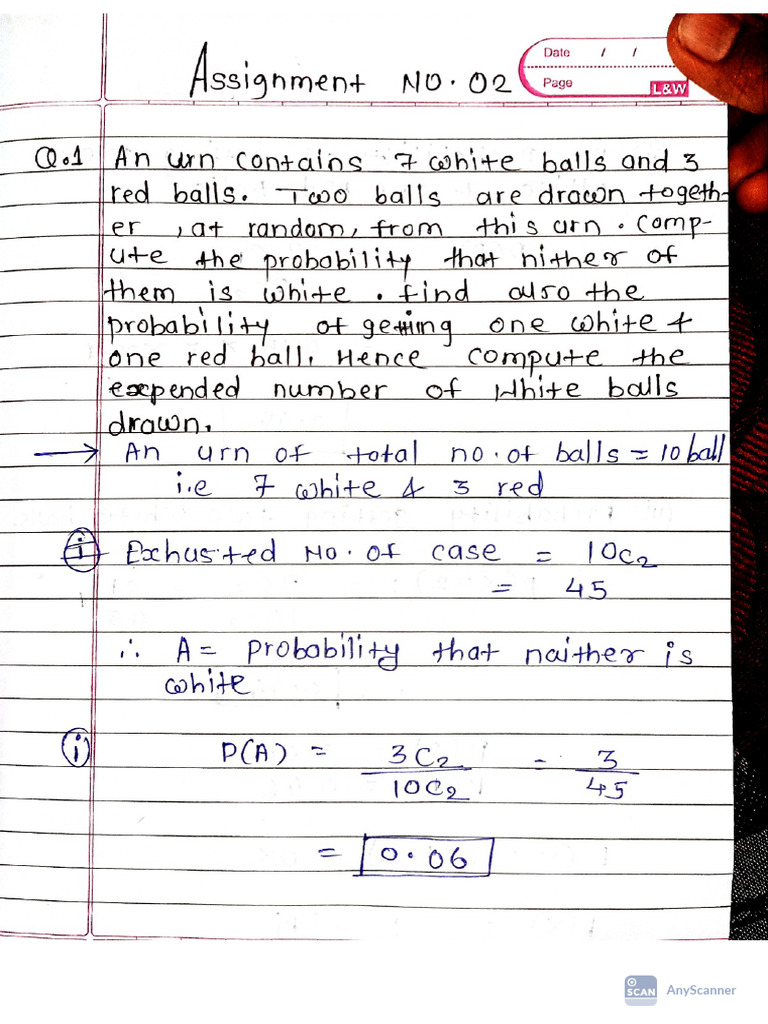 Probability Assignment 3 | PDF