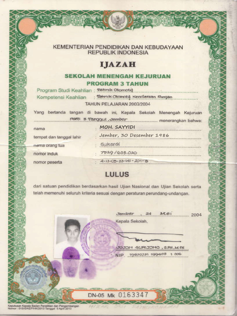 Ijazah 1 | PDF