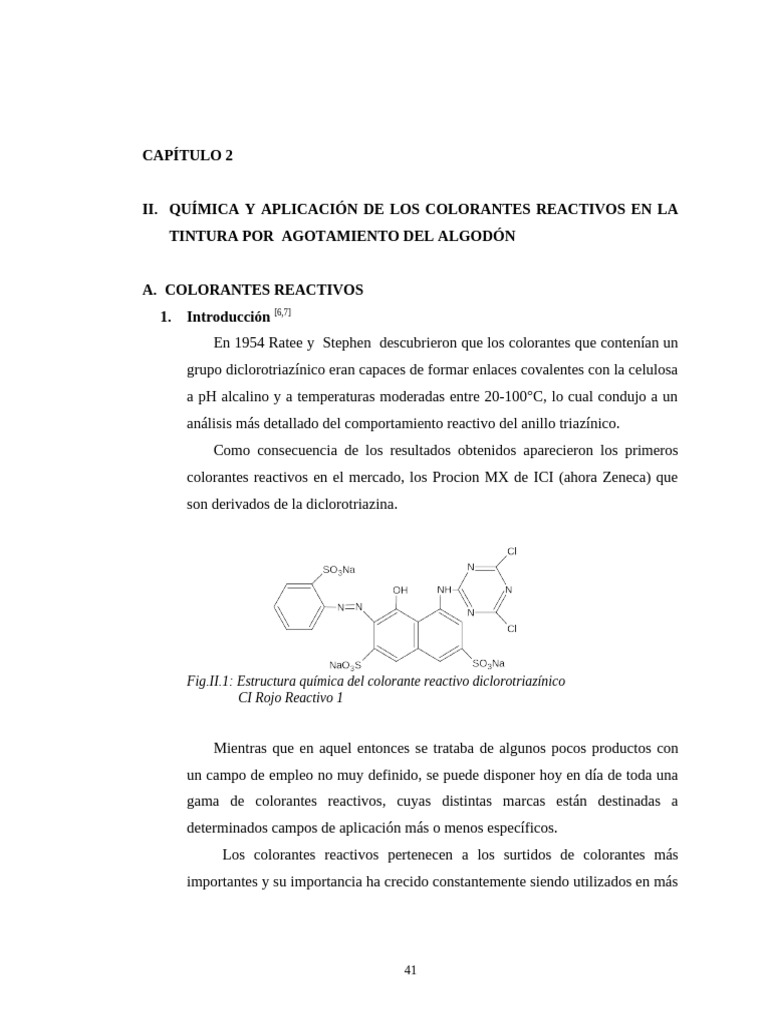 Química de Colorantes Reactivos en Algodón | PDF | Textiles | Hidrólisis