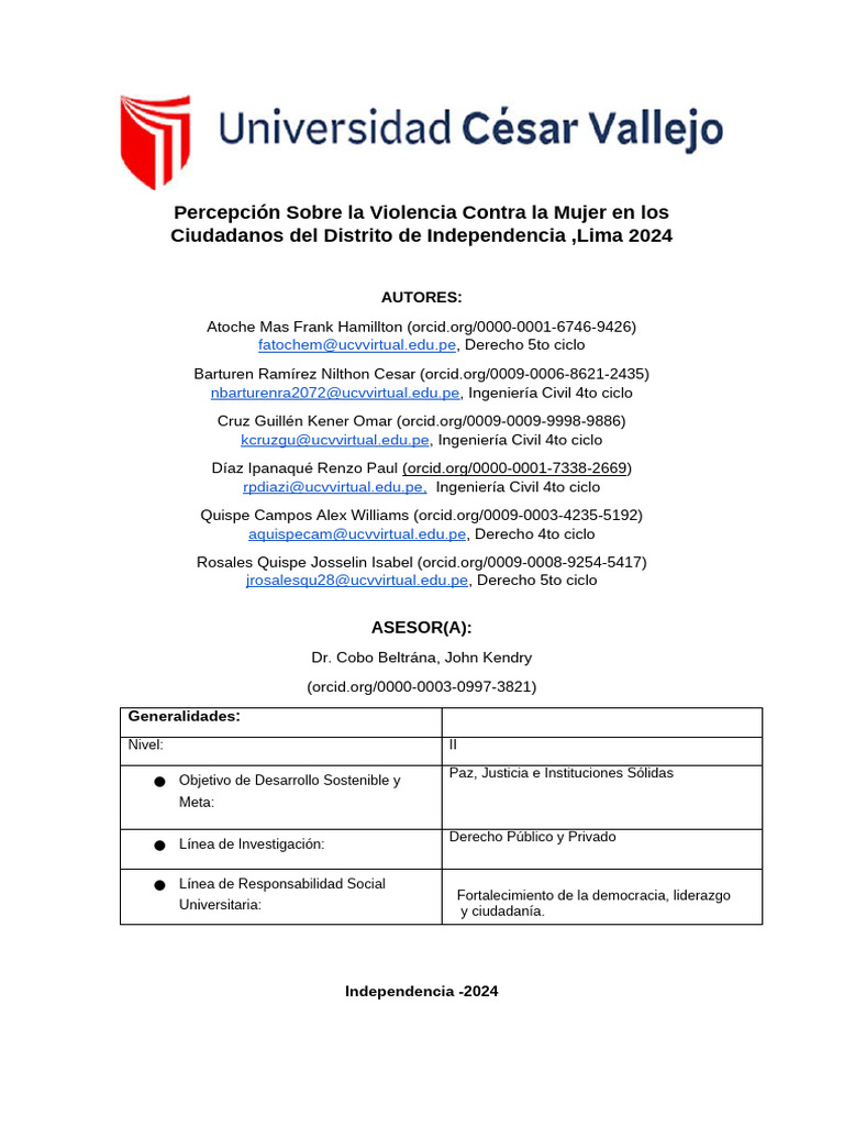 Trabajo Metodologia - Sem4 | PDF | Violencia | Género