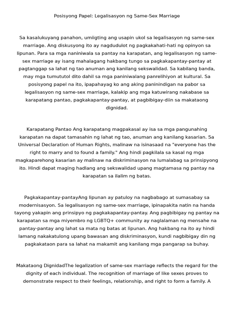 Posisyong Papel | PDF