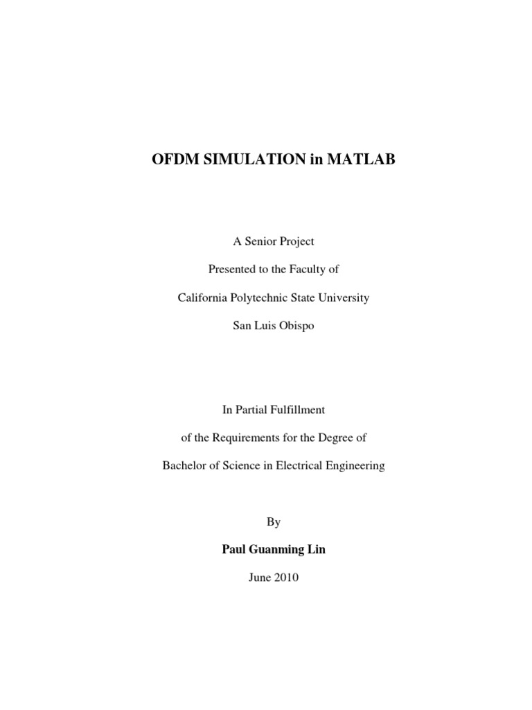Ofdm Simulation in Matlab | PDF | Orthogonal Frequency Division ...