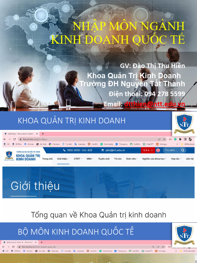 Chương 1 - Giới Thiệu Ngành KDQT | PDF