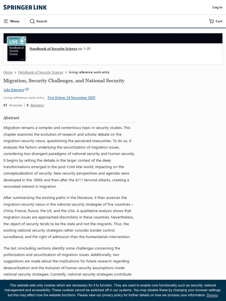 Migration and National Security Challenges | PDF | Human Migration ...