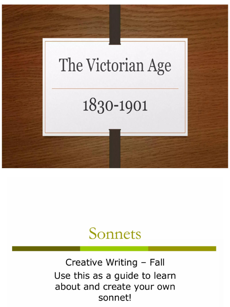 G9 The Victorian Era, Sonnets, Symbolism and Stresses | PDF