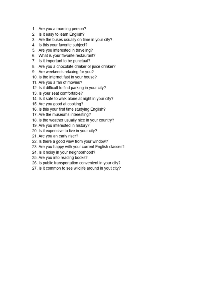 Simple Present Verb To Be Conversation | PDF