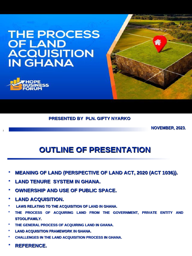 Land Acquisition Process in Ghana | PDF | Real Estate Appraisal ...