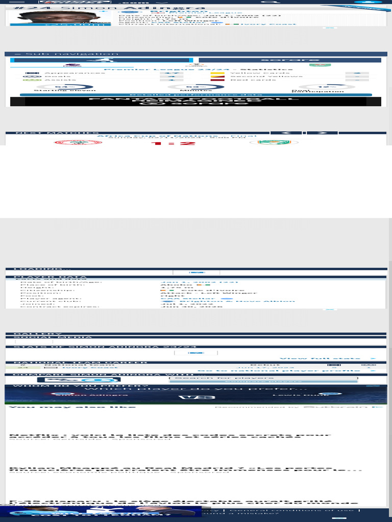 Simon Adingra - Player Profile 2324 Transfermarkt | PDF | Association Football | Premier League