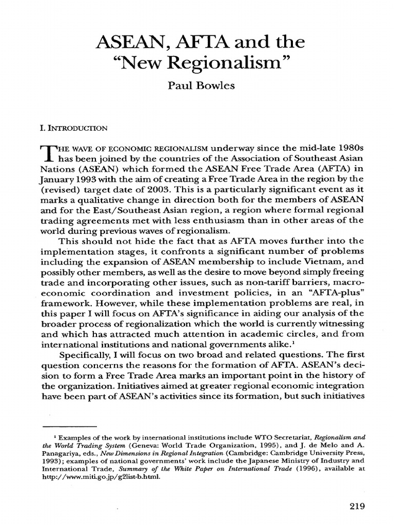 Volume 70 No 2 Pacific Affairs Bowles | PDF | Asean Free Trade Area | Foreign Direct Investment