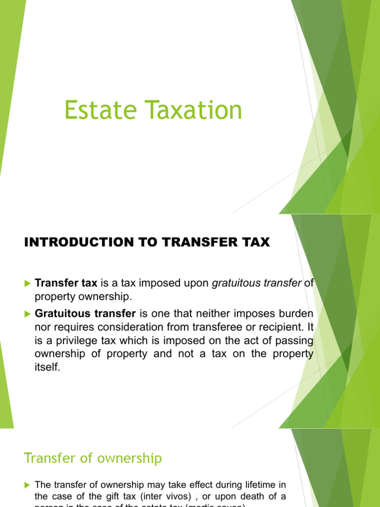 Estate .-Estate Tax-01 | PDF | Will And Testament | Estate Tax In The ...