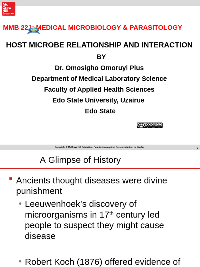 6.MMB 221 Host Microbe Relationship and Interactions | PDF | Infection ...