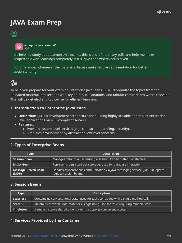 JAVA Exam Prep | PDF | Network Socket | Class (Computer Programming)