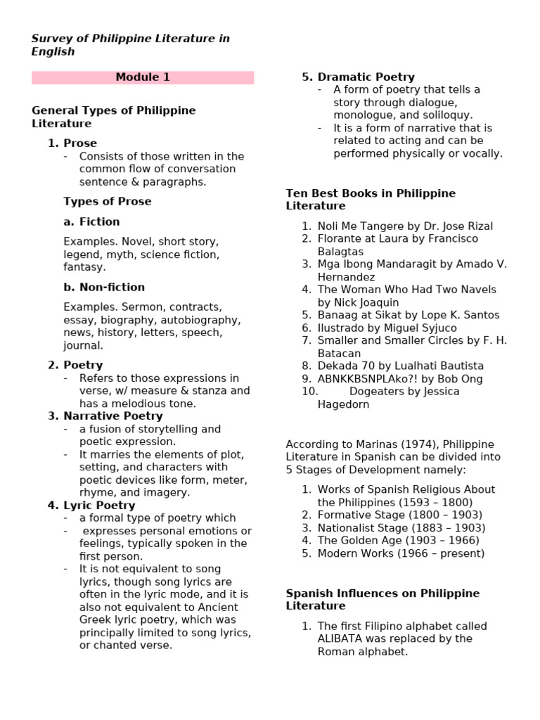 SPLIE Midterms Reviewer 2nd Year 2nd Semester | PDF | Poetry | Plot (Narrative)