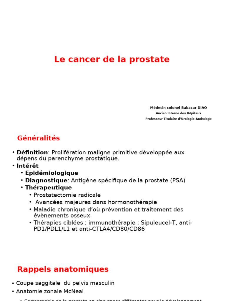 Cancer Prostate | PDF | Cancer de la prostate | Radiothérapie